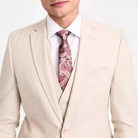 Bar III | Suits & Blazers | Bar Iii Mens Slimfit Doublebreasted Linen ...
